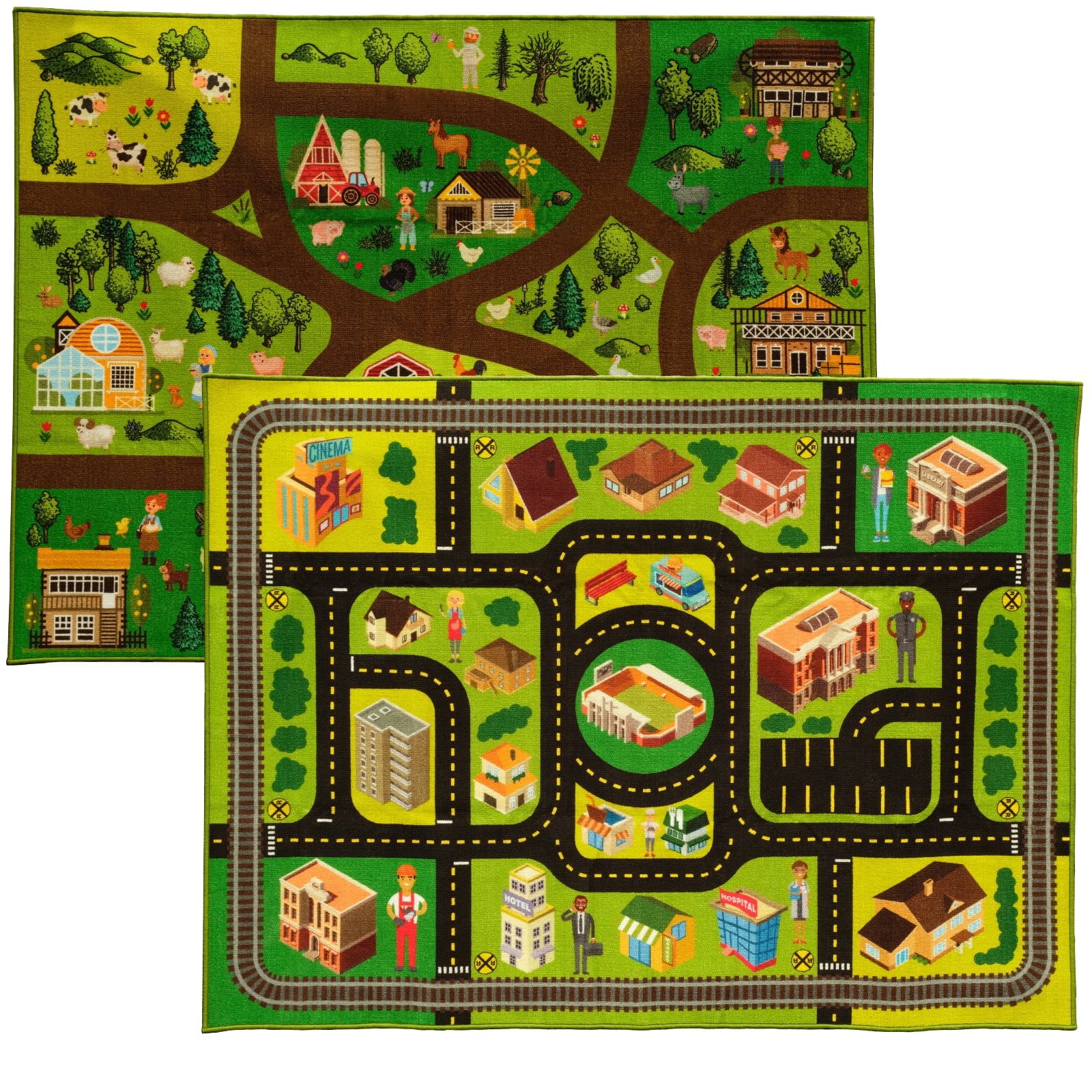 Excello Global Products Kids Activity Rugs Set 4.92 x 6.56 ft ...