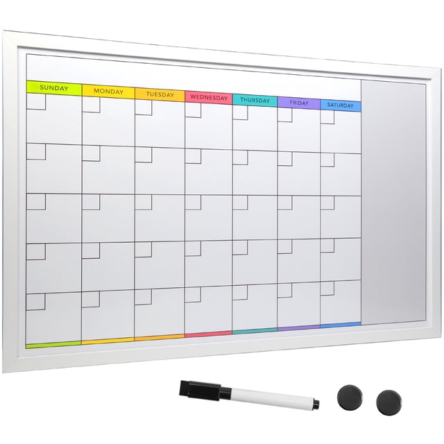 "Excello Global Magnetic Dry Erase Whiteboard: 20""x30"" Weekly Monthly ...