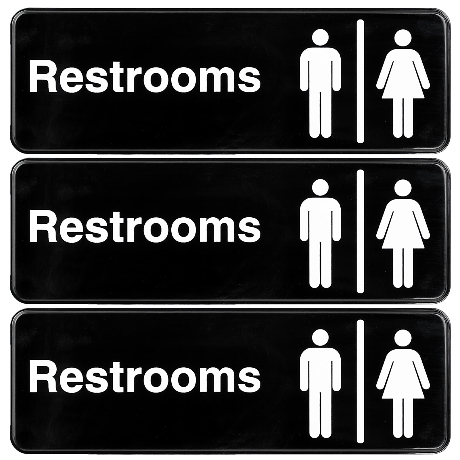 Excello Global Products Men/Woman Restroom Sign: Easy to Mount ...