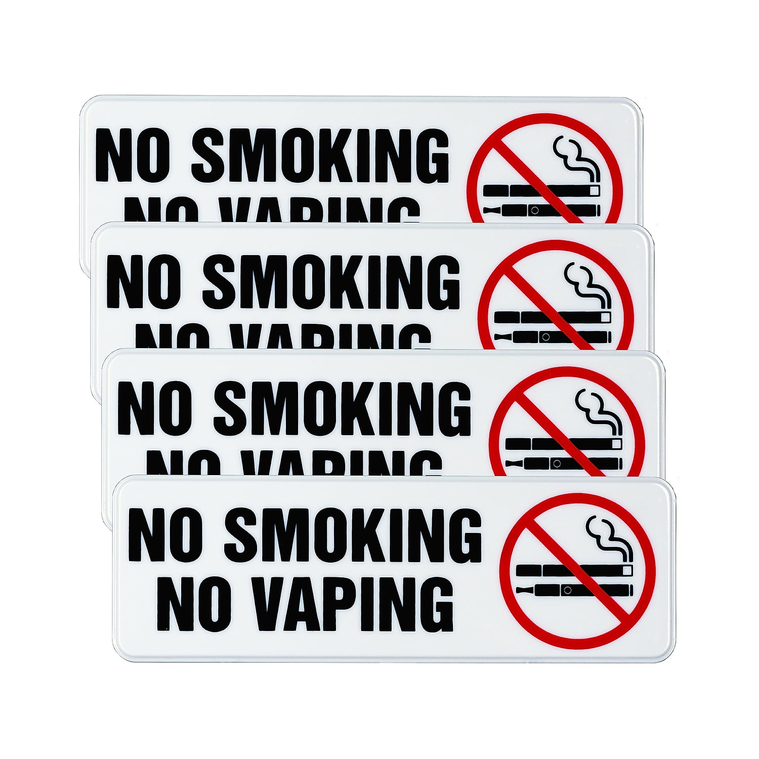 Excello Global Products No Smoking/Vaping Wall Sign 9x3 4Pk EGPHD0175S ...