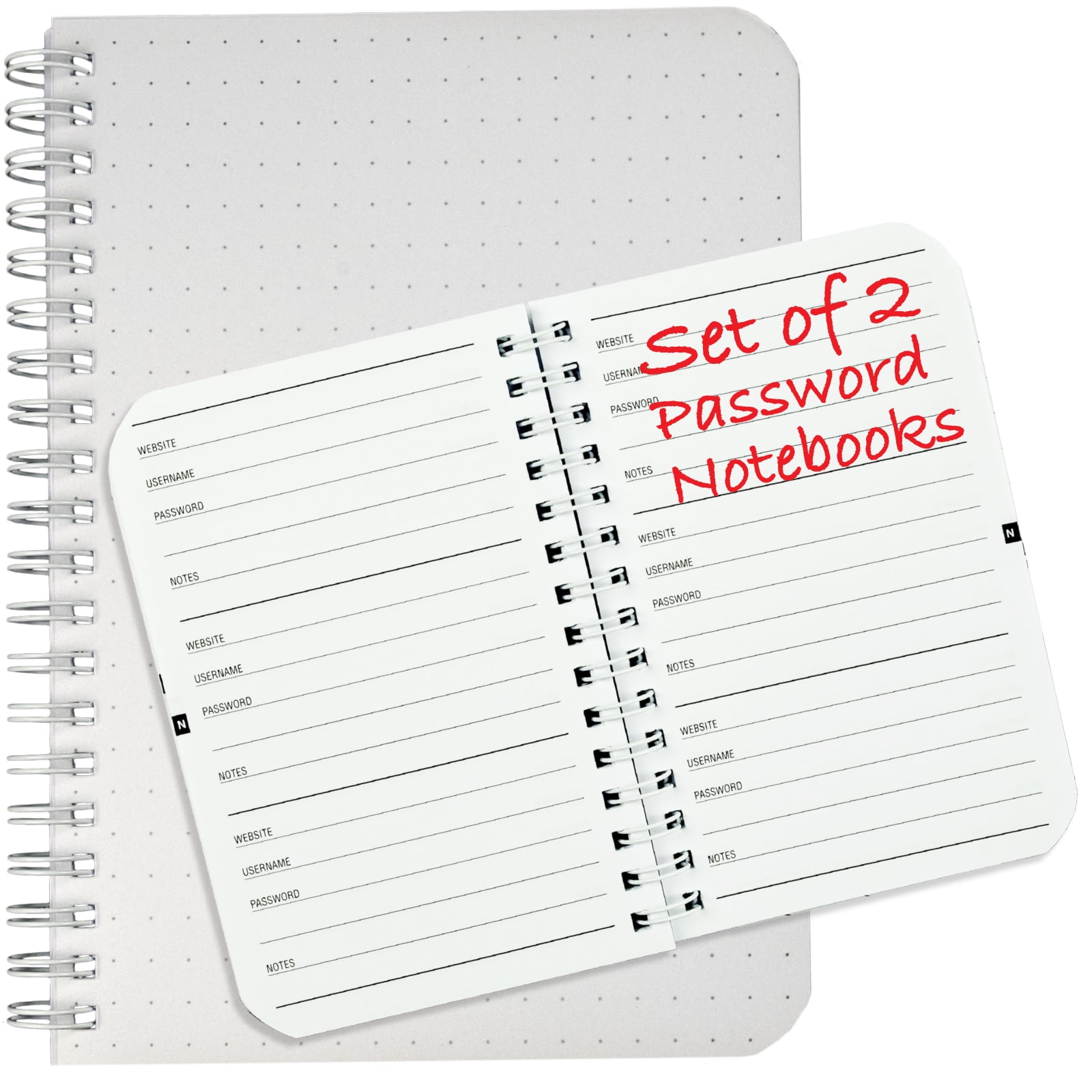 Excello Global Products Password Book with Alphabetical Tabs: Set of 2 ...