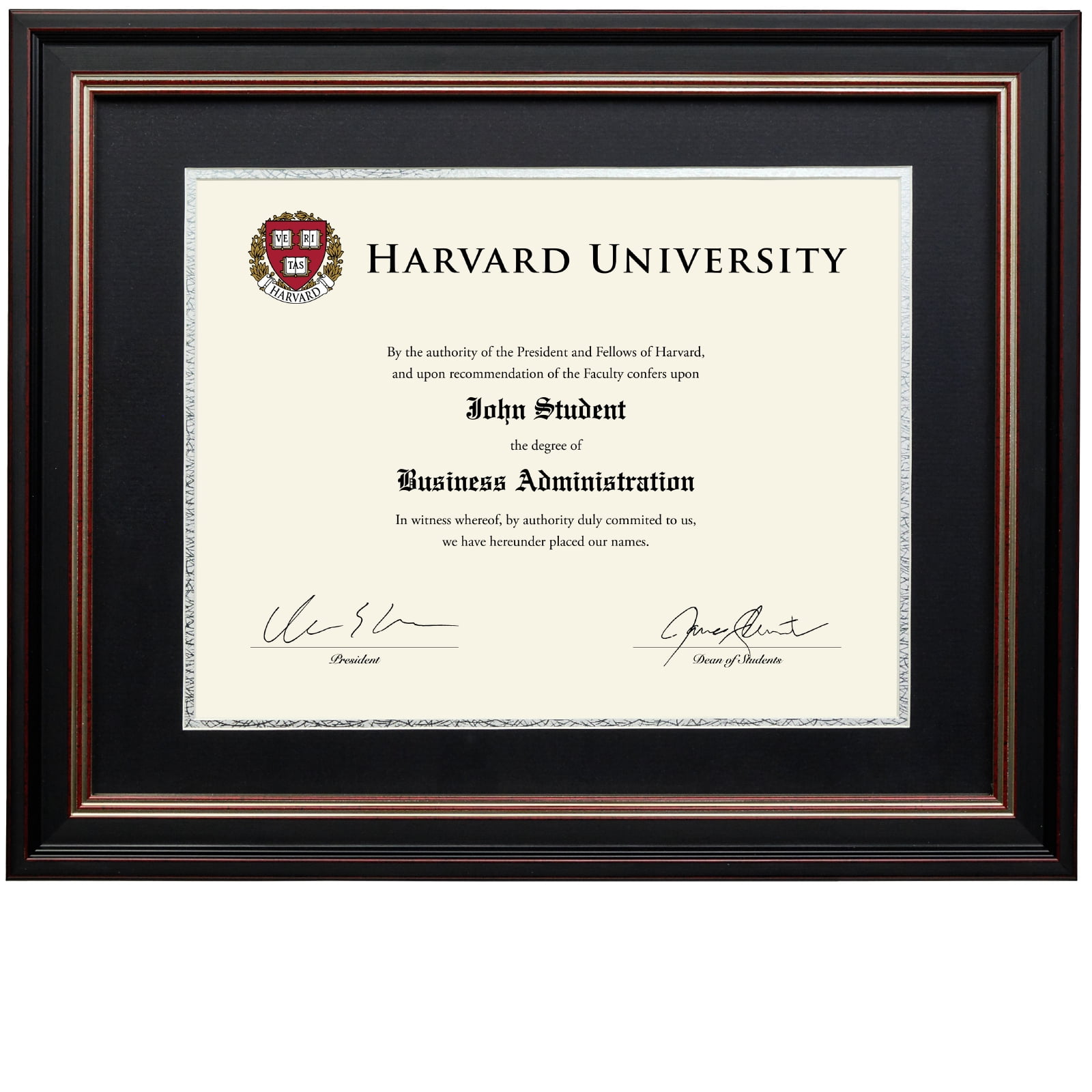 Excello Global Products Photo Document Frame: 8.5x11 with Double Mat ...