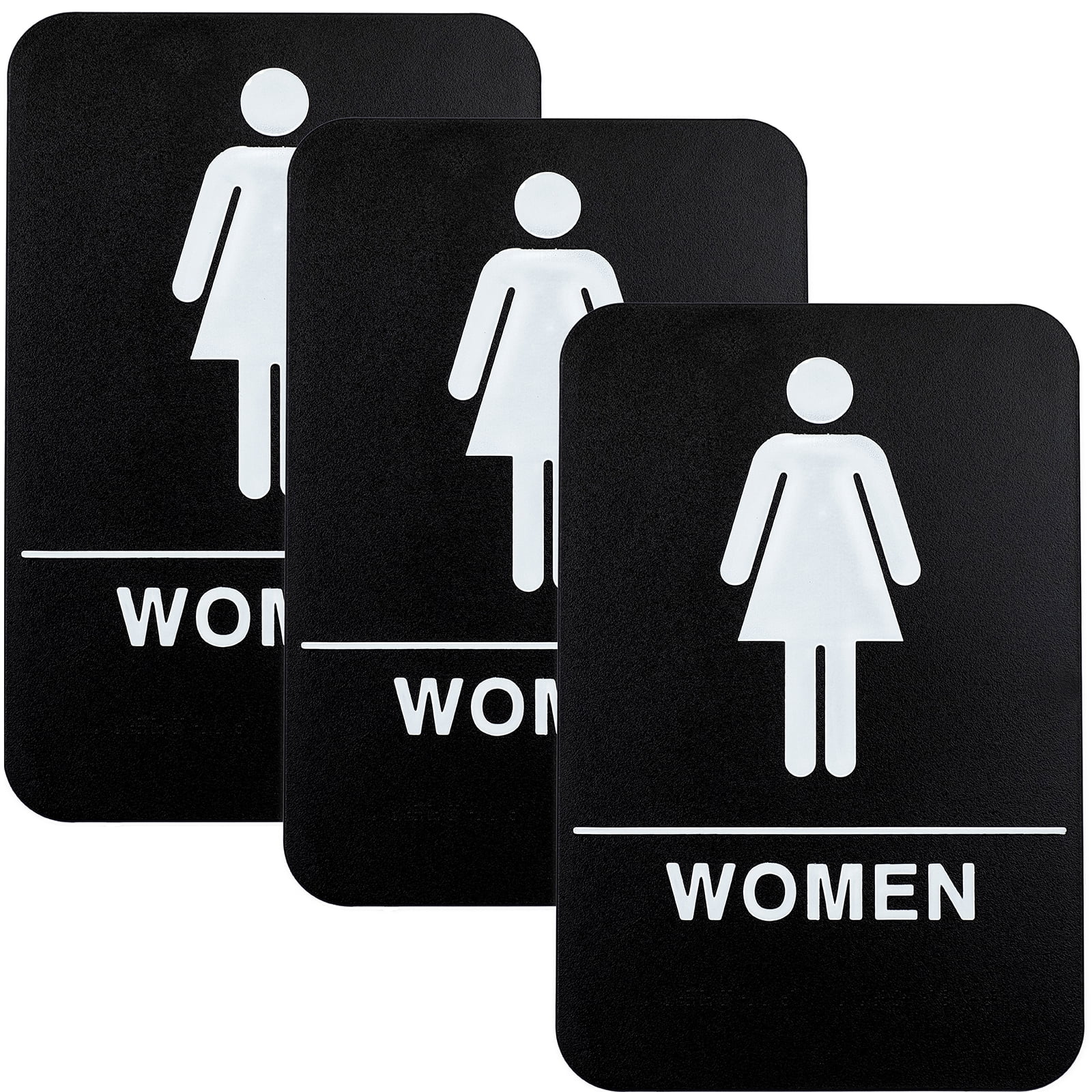 Excello Global Products Plastic Restroom Sign: Easy to Mount with ...