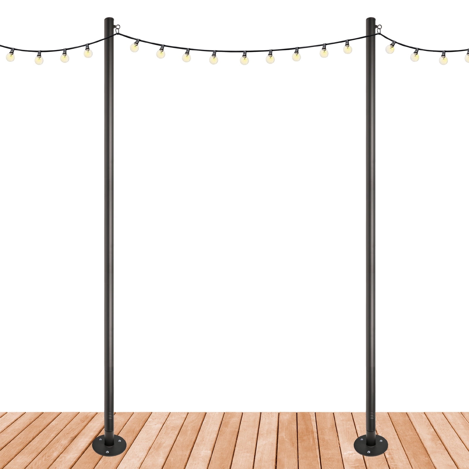 Heavy-Duty Premium String Light Poles for Outdoor Yard & Patio - 10ft ...