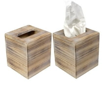 Excello Global Products Rustic White Barnwood Tissue Box Cover: Tissue ...