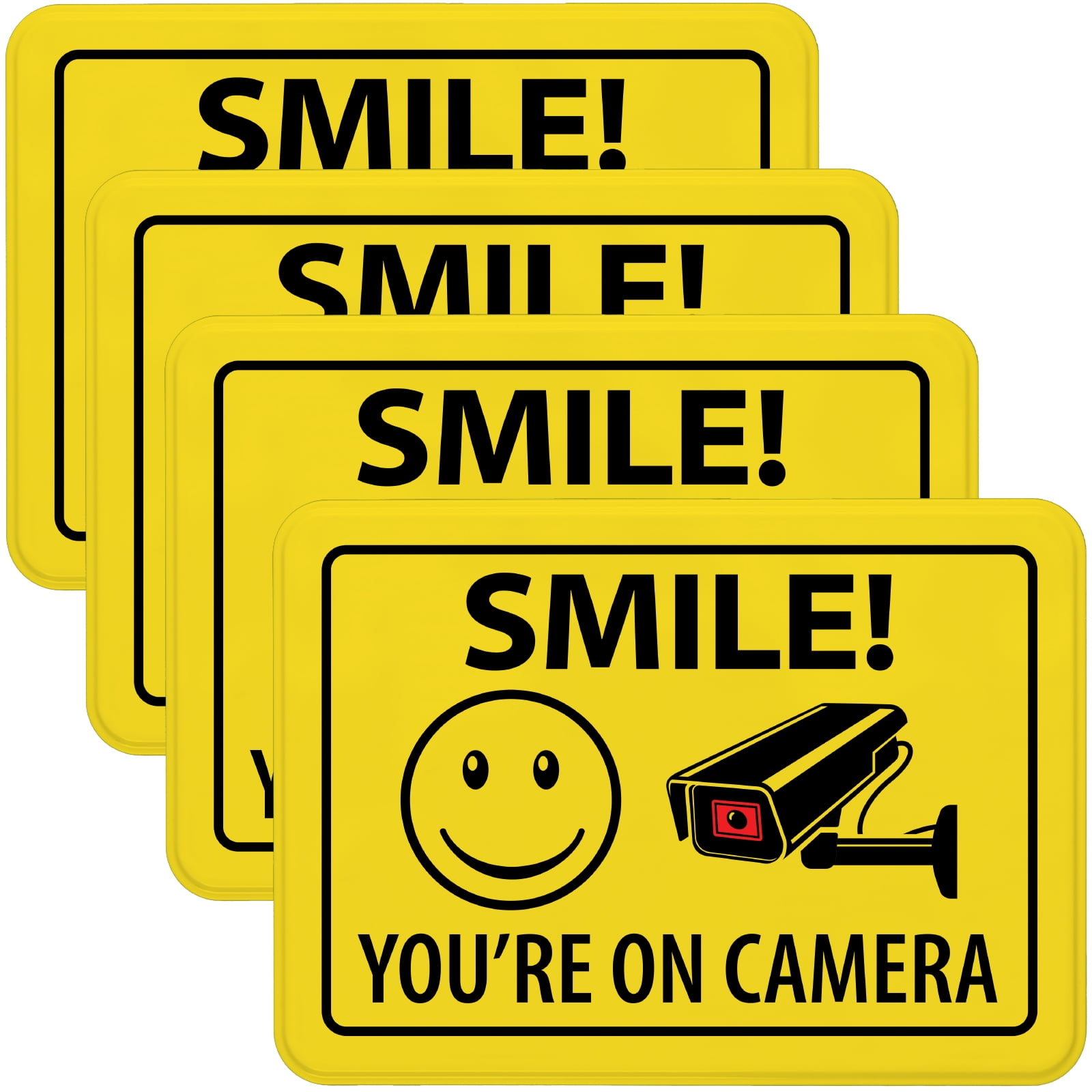 "Excello Global 5""x7"" Video Camera Use Warning SMILE Security ...