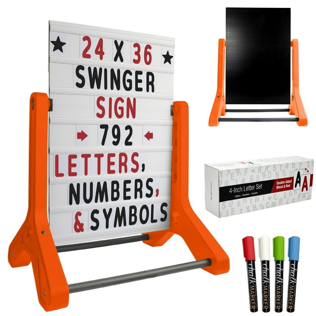 Excello Global Products Swinging Changeable Message Sidewalk Sign ...