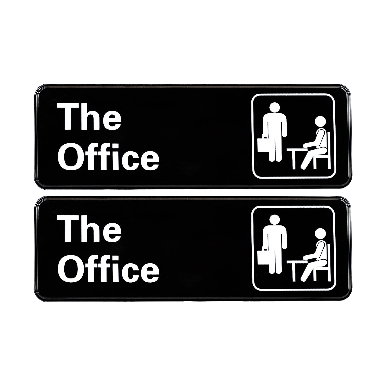 Excello Global Products The Office Wall Sign 9x3 Black/White 2Pk ...