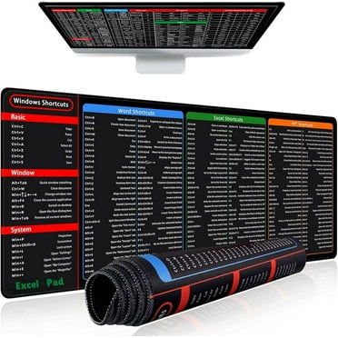 2025 Mouse Pad with Excel Shortcuts Multi-Size Extra-Thick Mouse Pad ...