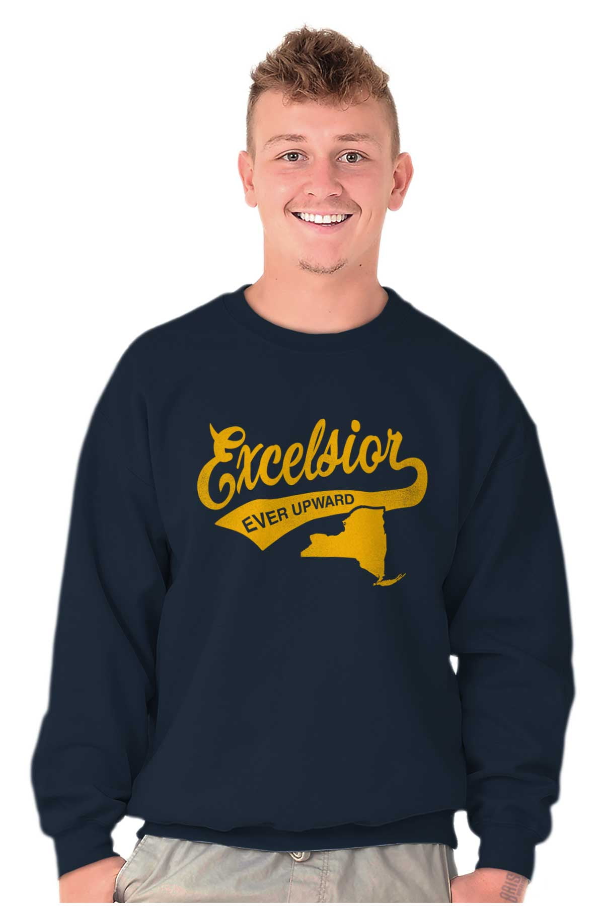 Excelsior Ever Upward New York Motto Sweatshirt for Men or Women Brisco ...