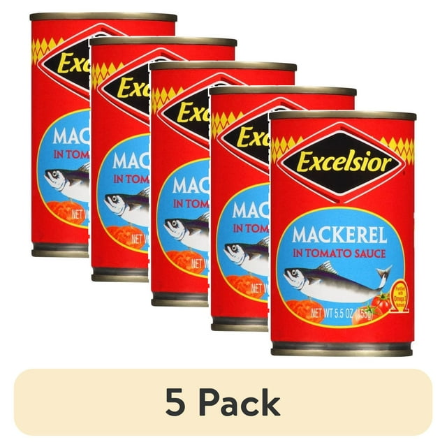 (5 pack) Excelsior Mackerel in Tomato Sauce, 5.5 oz - Walmart.com