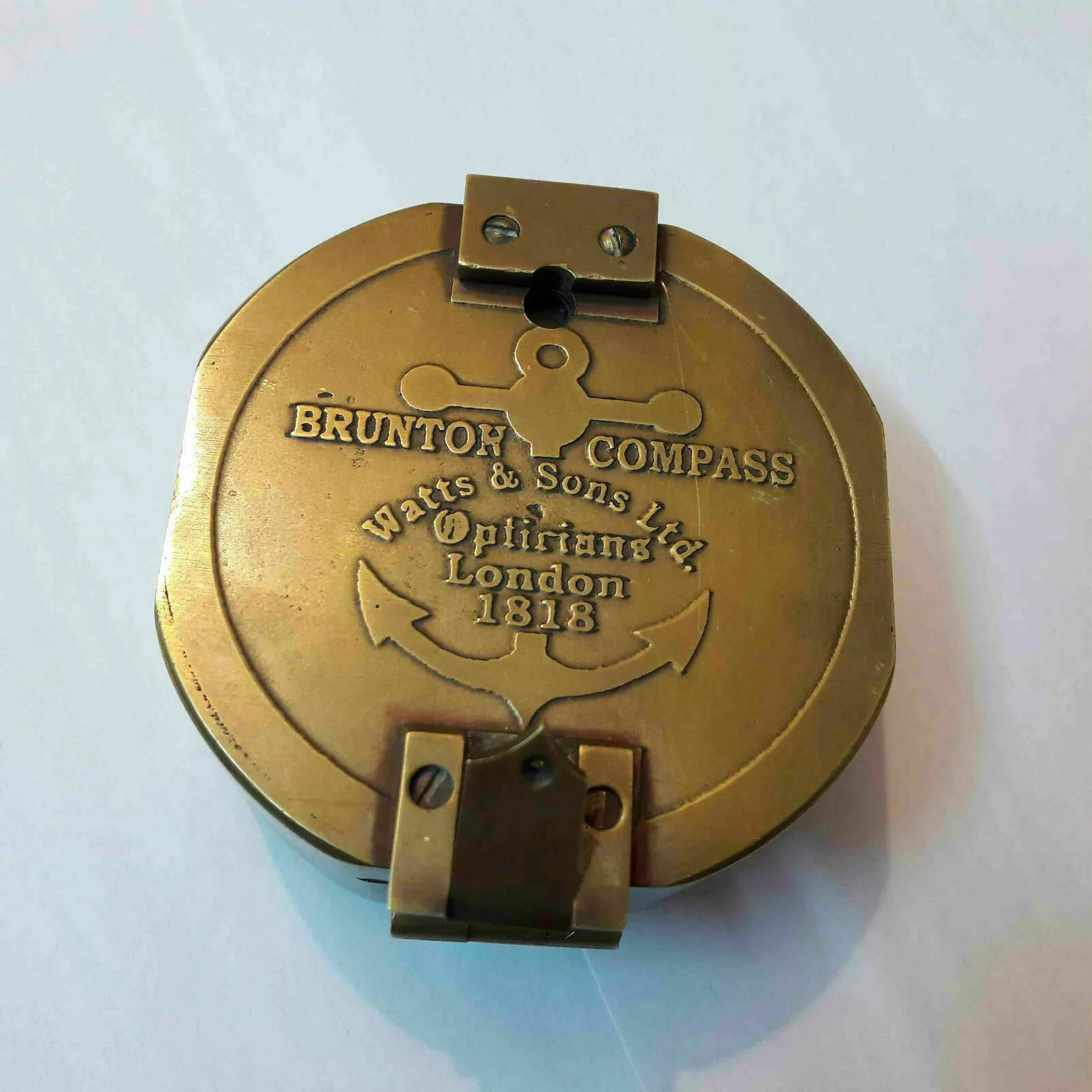 Exceptional 1818 Brass Brunton Compass: A Vintage Marine Collectible ...