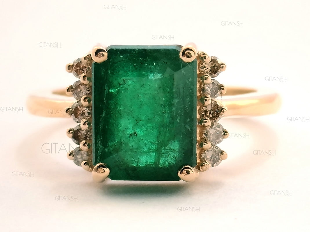 Exceptional 4 Ctw powerful Green Zambian Emerald Ring For Love ...