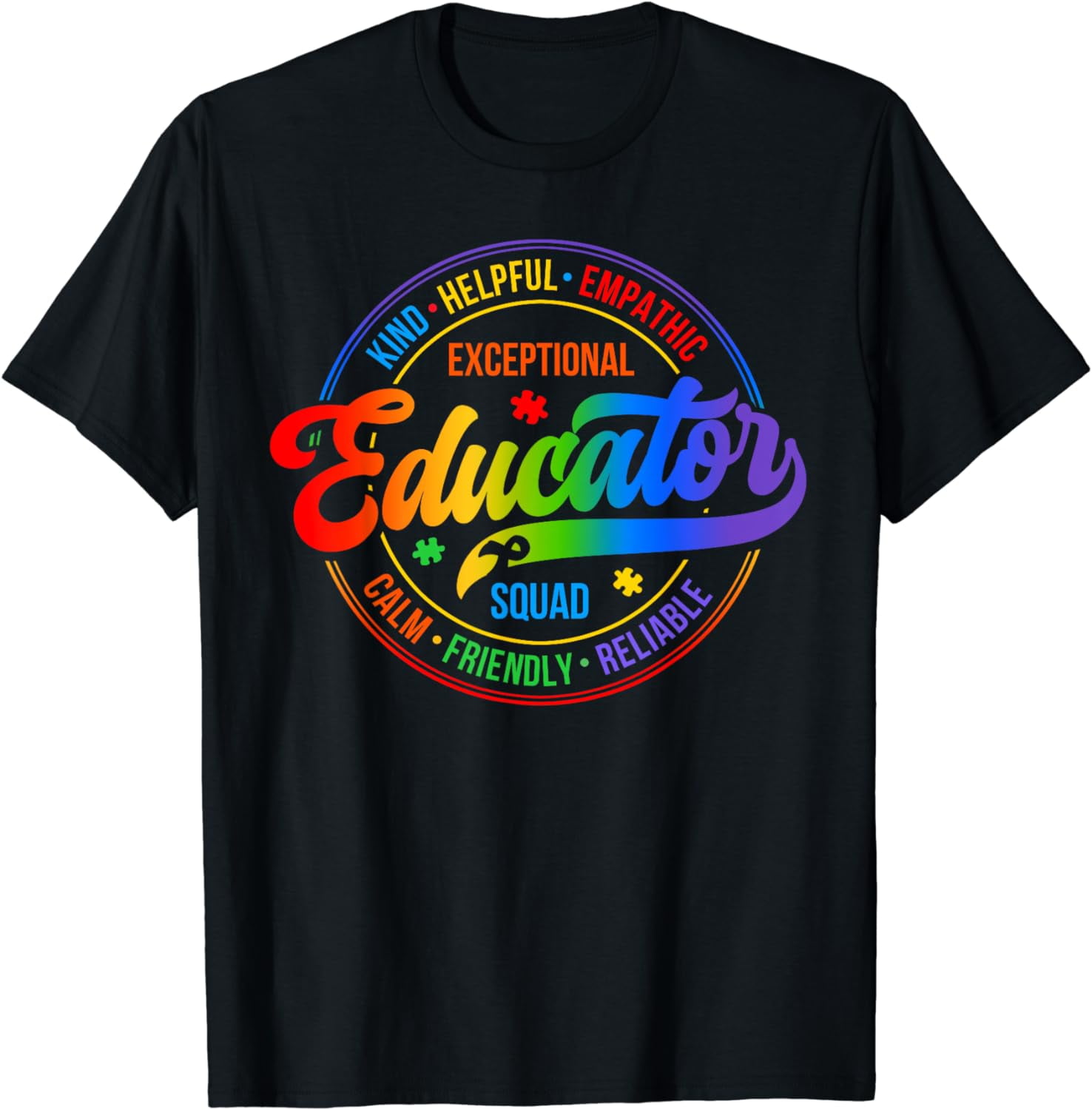 Exceptional Educator Squad Special Education Teacher Autism Cotton T ...