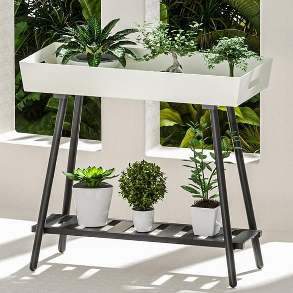 Exceptional Indoor & Outdoor Plant Stand Aluminum Flower Rack - Perfect ...