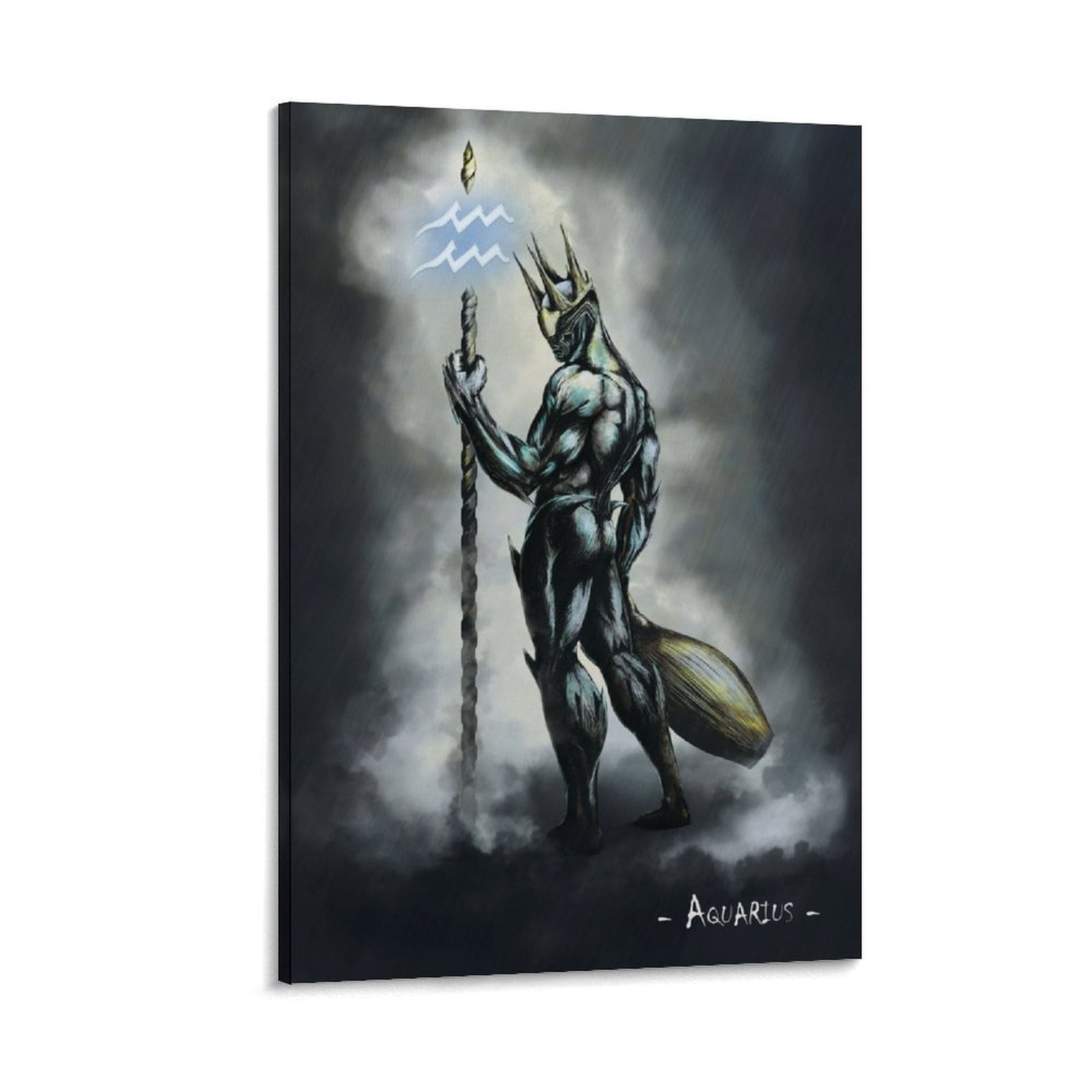 Exceptional Zodiac Signs Poster Aquarius Canvas Wall Art Poster ...