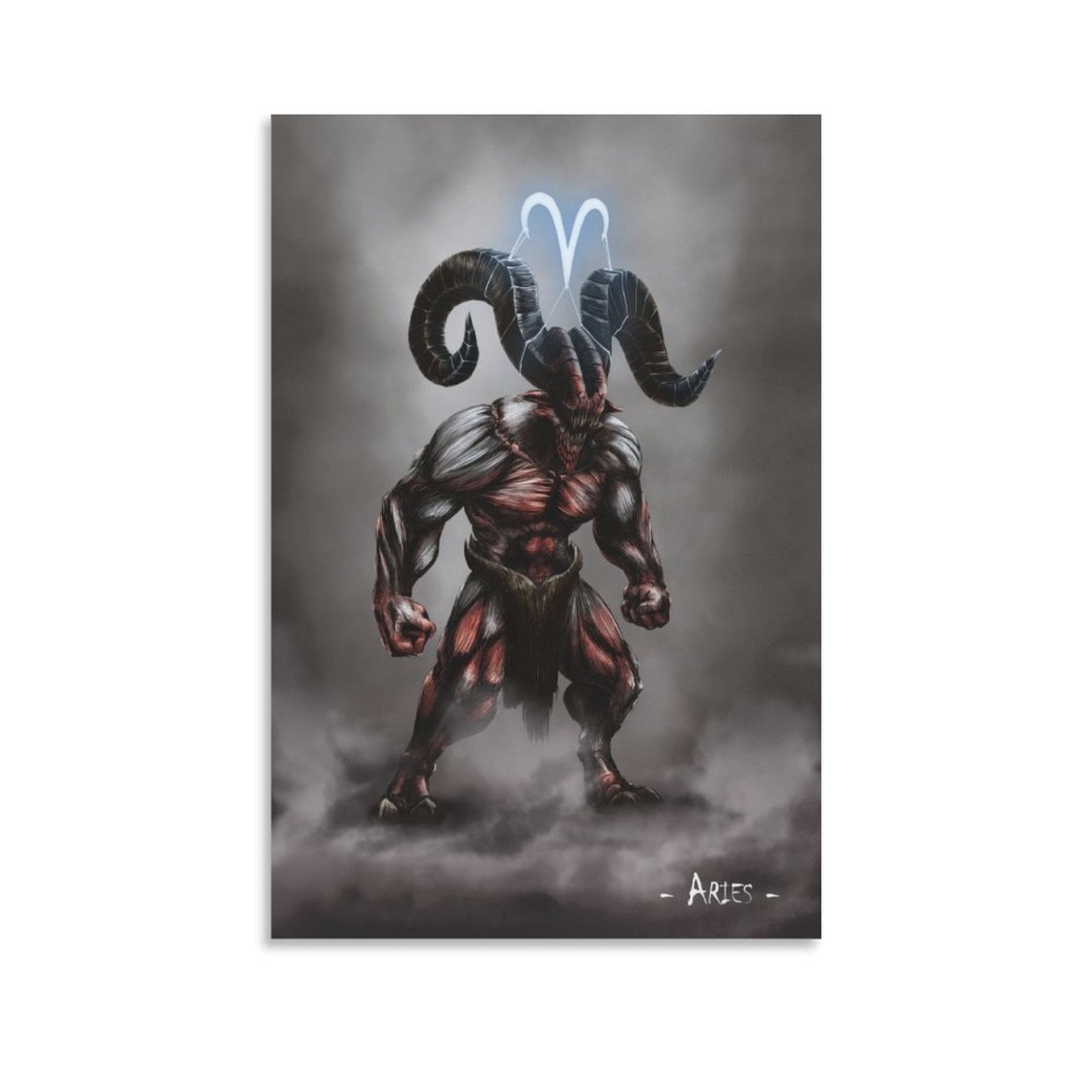 Exceptional Zodiac Signs Poster Aries Picture Print Canvas Poster Wall ...