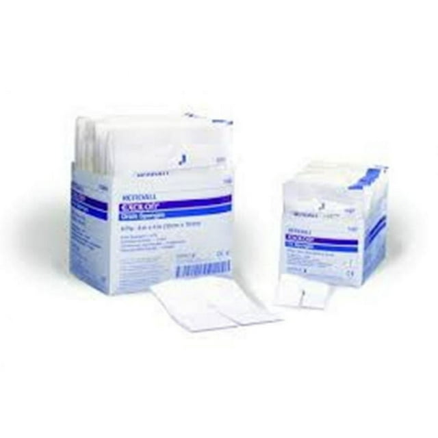 Excilon Sterile Drain Sponge ''4 x 4 , 50 Count'' 2 Pack - Walmart.com