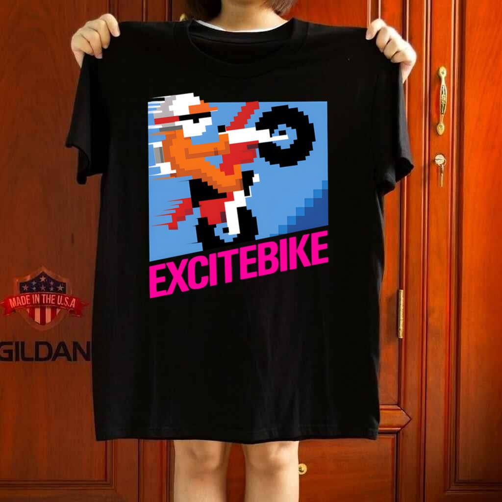 Excitebike Retro Comfort Coler Tee With Classic Game Graphic Graphic Tee,for men and women up to ...