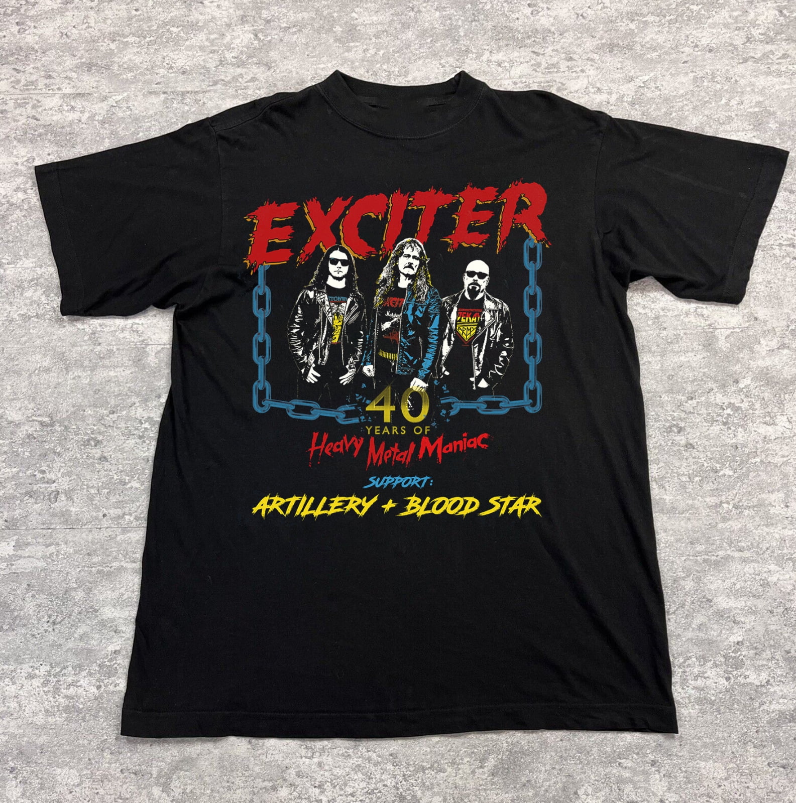 Exciter band 40 Years Of Heavy Metal Maniac T-Shirt All Size S To 5XL ...