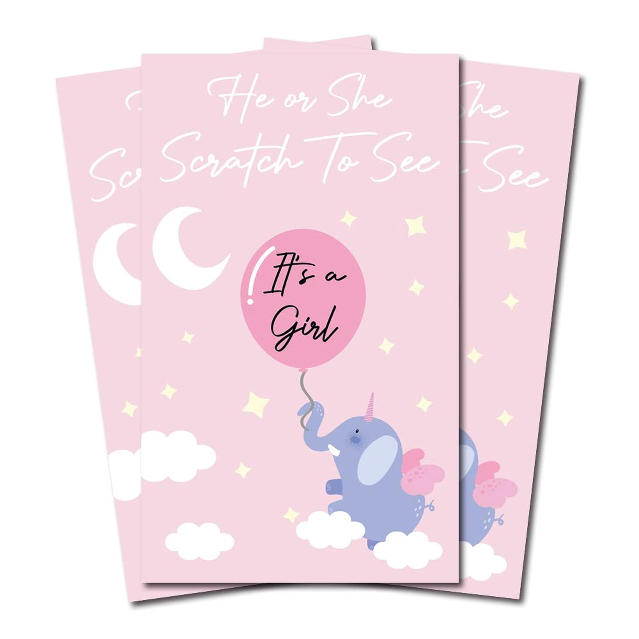 Exciting Baby Gender Reveal Scratch Off Cards - Fun Game for Baby ...