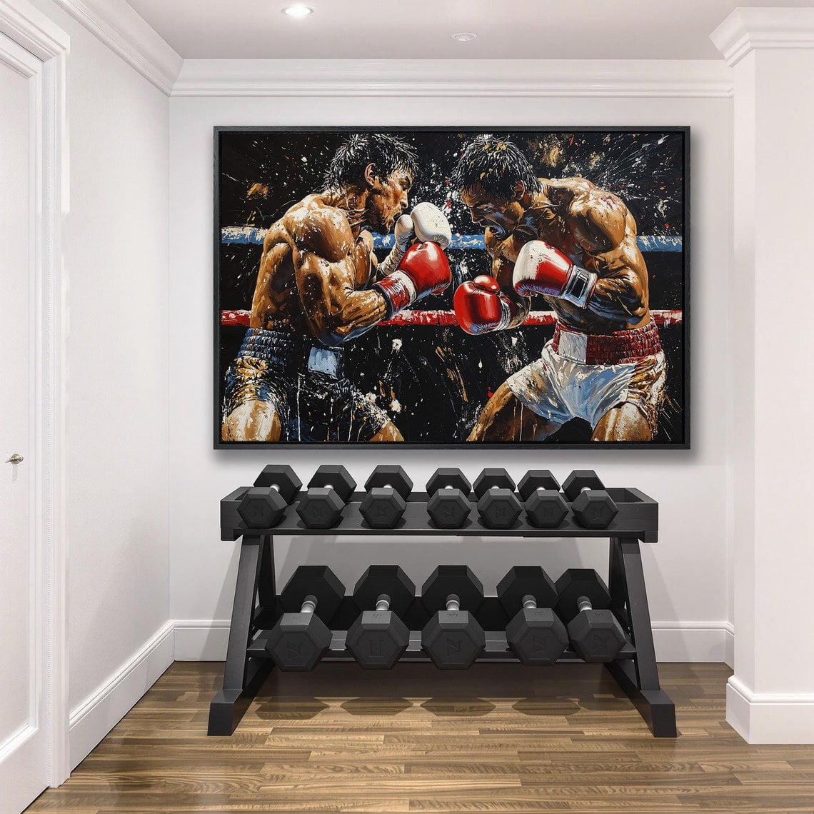Exciting Boxing Match Wall Art, Boxers Poster, Man Cave, Sports ...