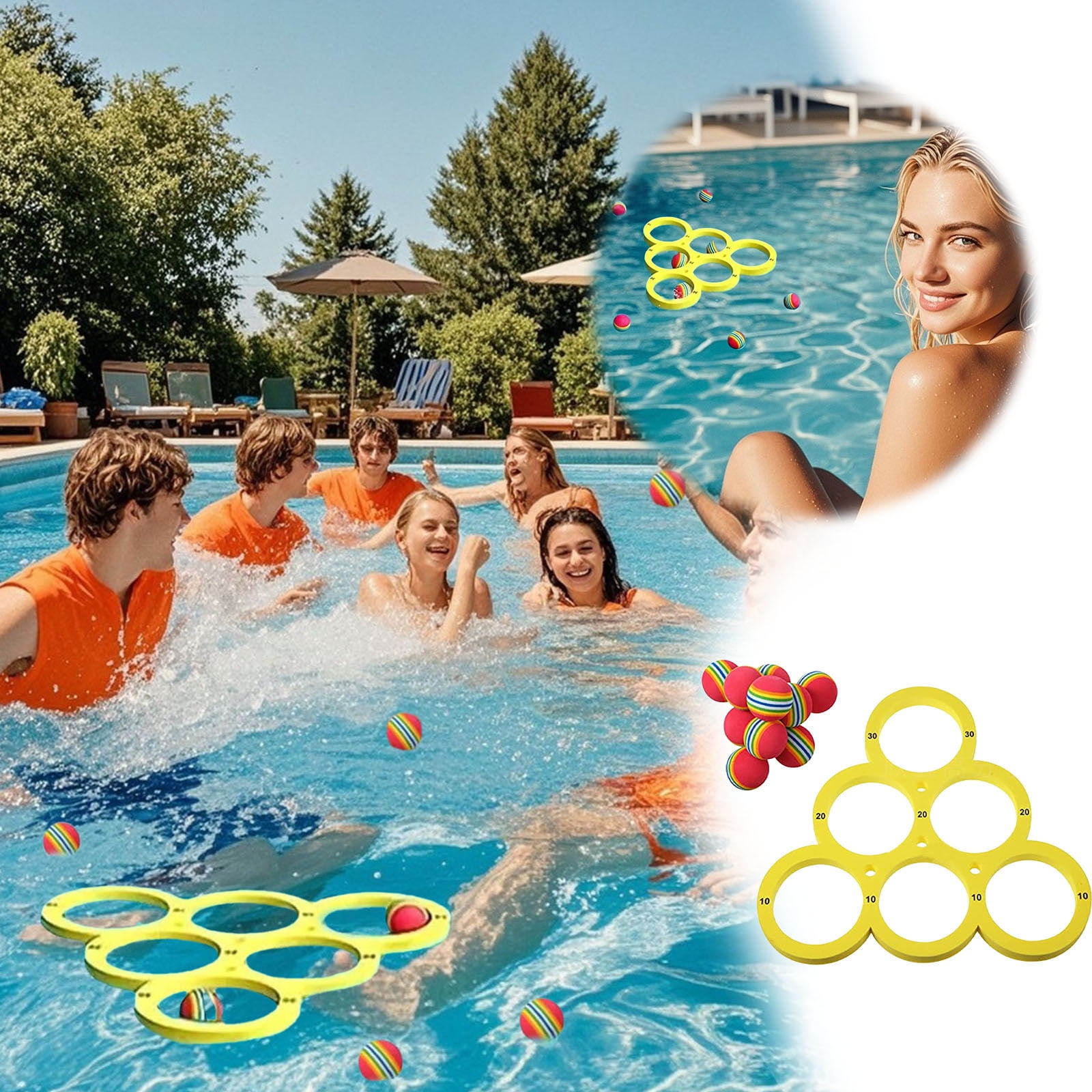 Pool Toys for Adults and Kids - Water Toy Floating Games with 10 ...