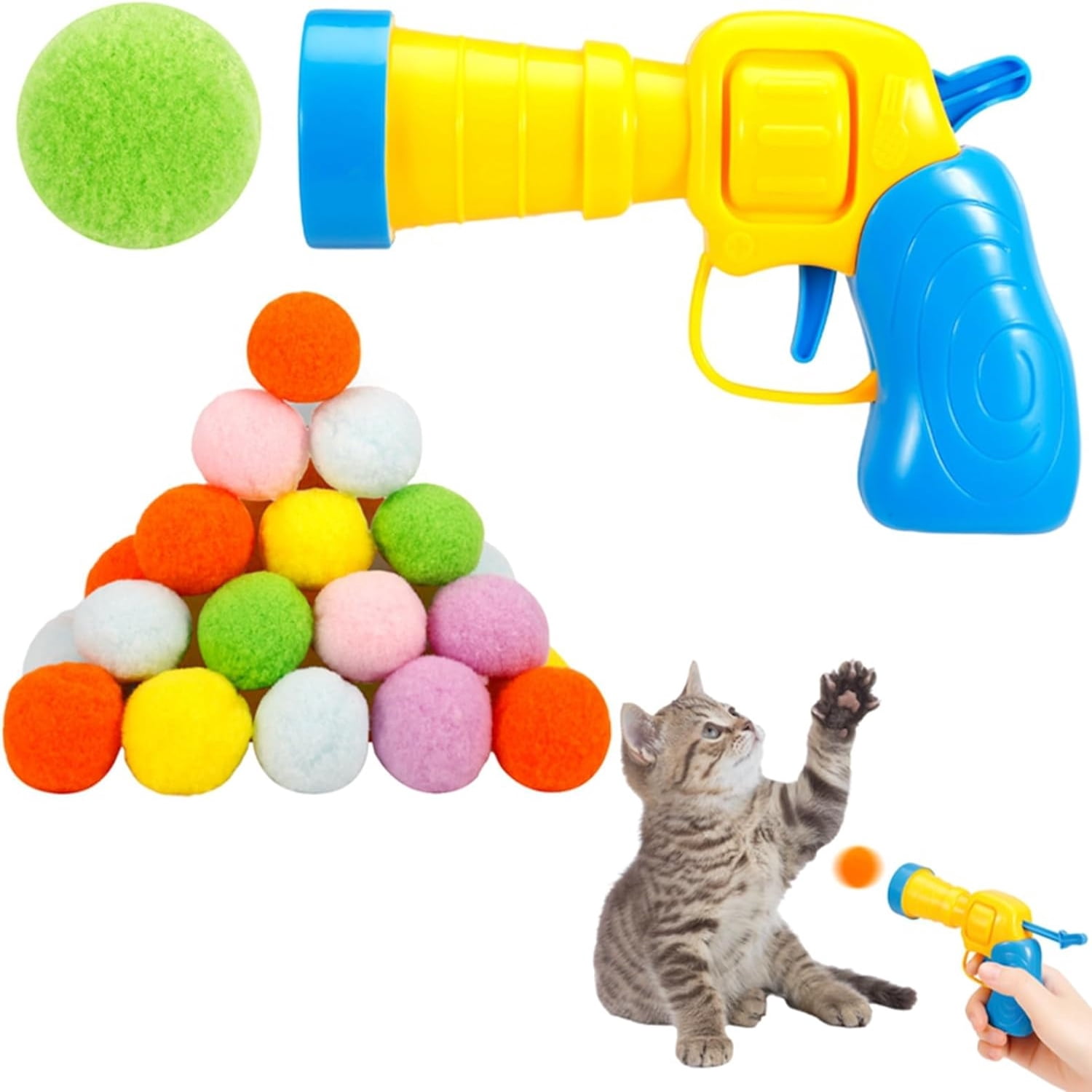 Exciting and interactive indoor toy launcher for cats - Adorable and ...