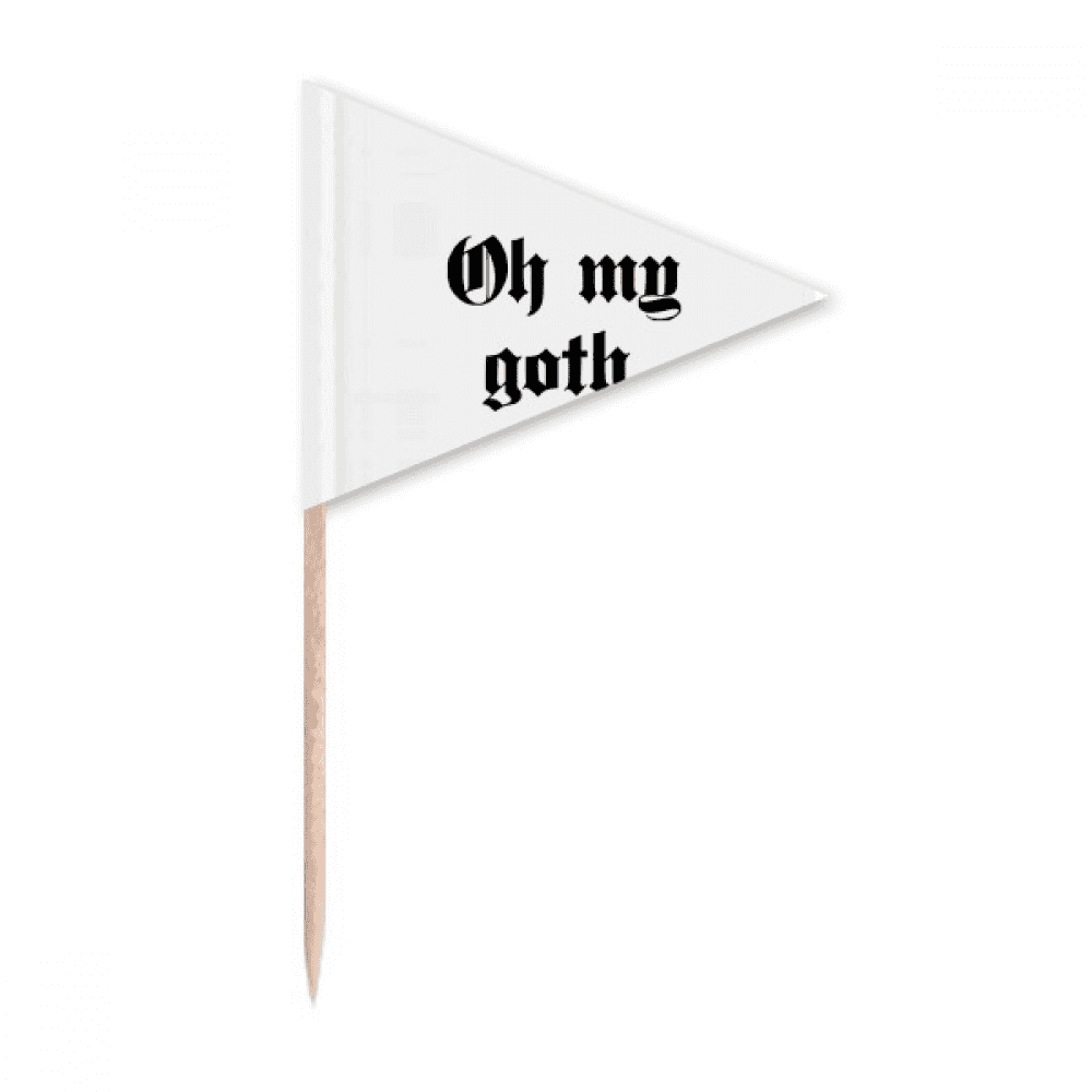 Exclamation Gothic Alphabet Toothpick Triangle Cupcake Toppers Flag ...