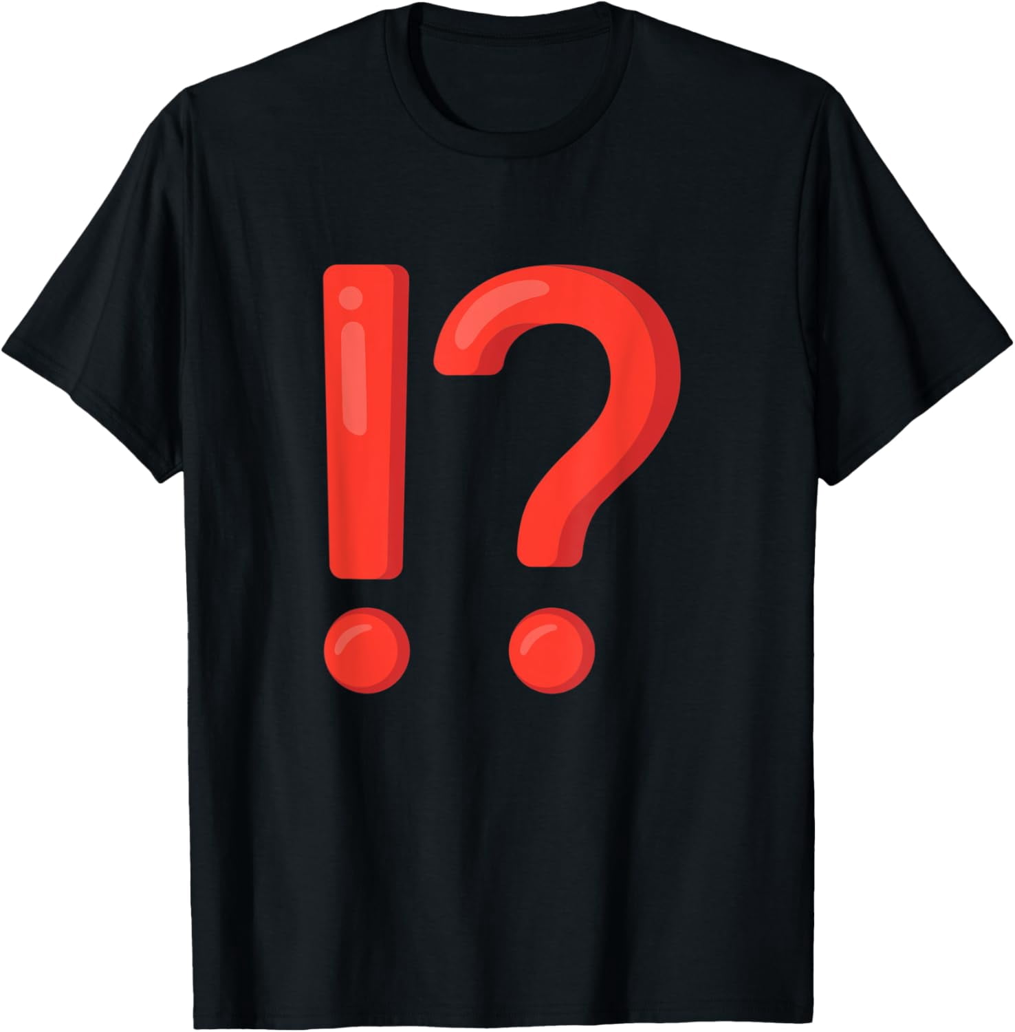 Exclamation Question Mark Costume T-Shirt men and women can wear, black ...