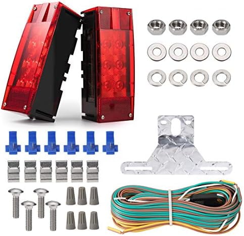 Exclusive 12V LED Low Profile Submersible Rectangular Trailer Light Kit ...