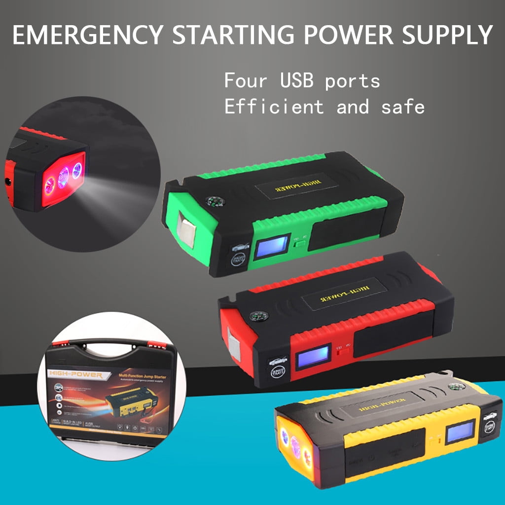 Exclusive Deal, 12V 82800mAh Car Jump Starter Power Bank, 4 USB Ports ...