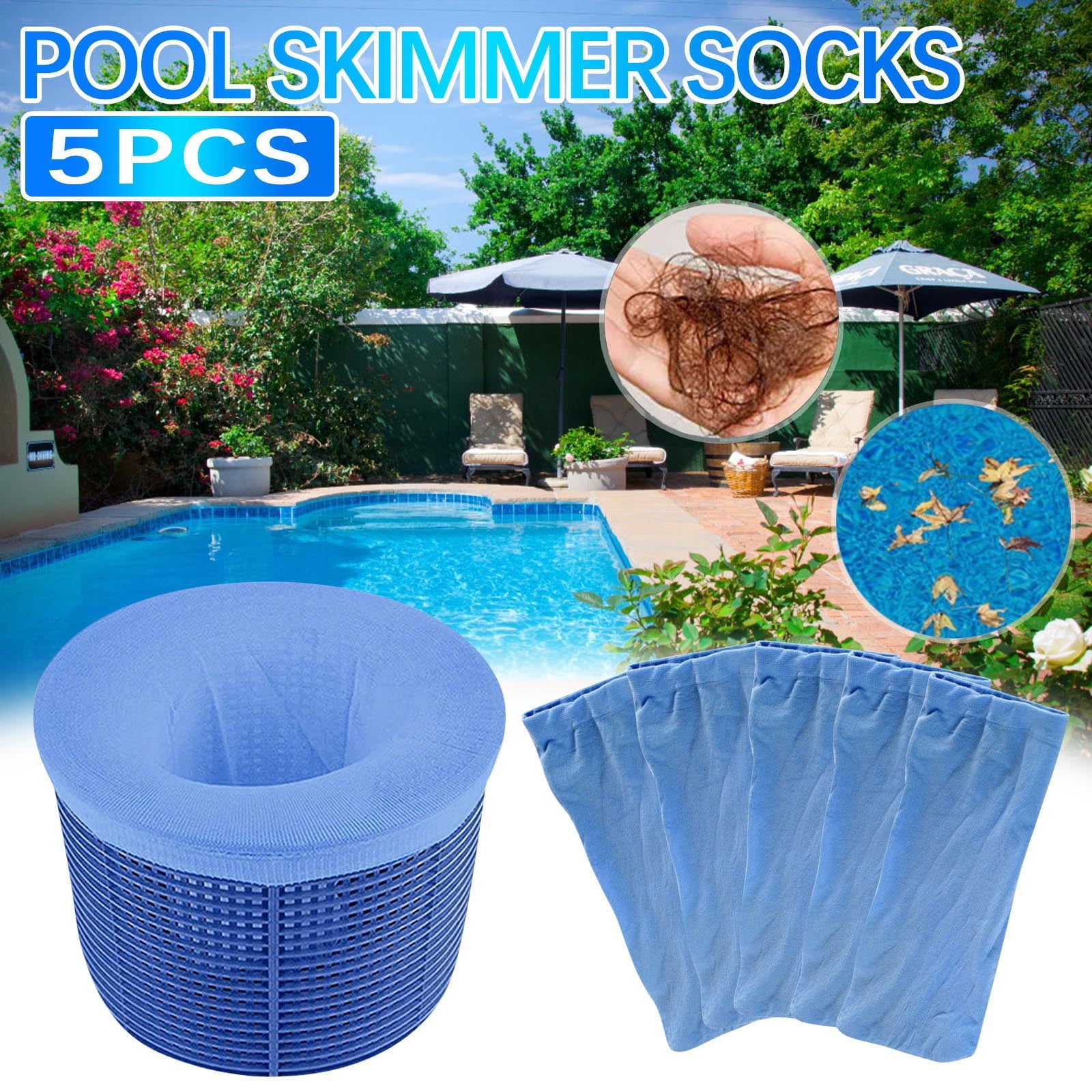 Exclusive Deals, 5/10-Pack Pool Skimmer Socks, Mesh Pool Filter Skimmers, Pool Skimmer to Clean ...