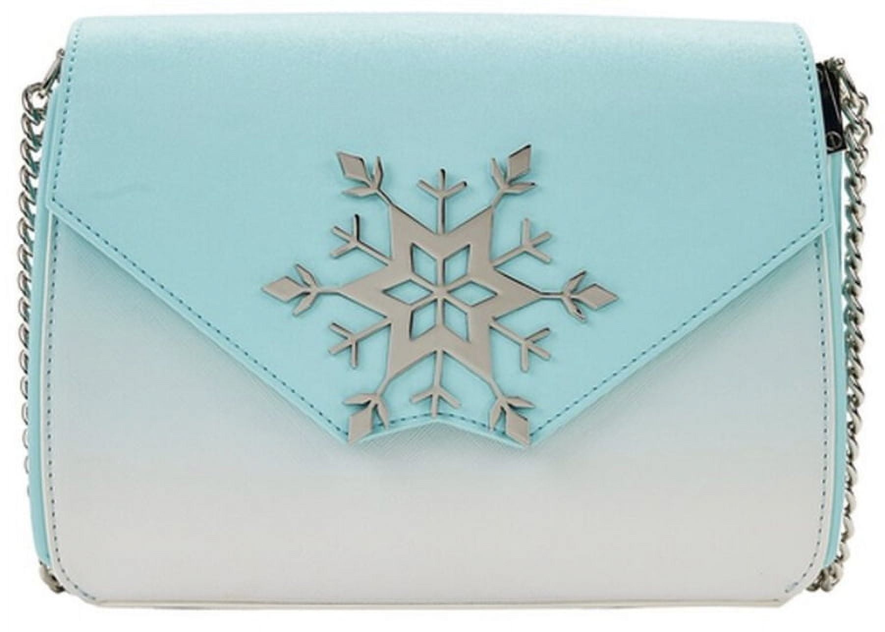 Loungefly Disney Frozen Elsa Snowflake Glitter Crossbody Bag - Walmart.com