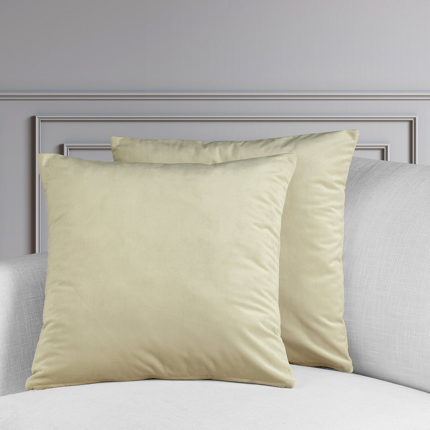 Exclusive Fabrics Heritage Plush Velvet Cushion Cover (Set of 2 ...