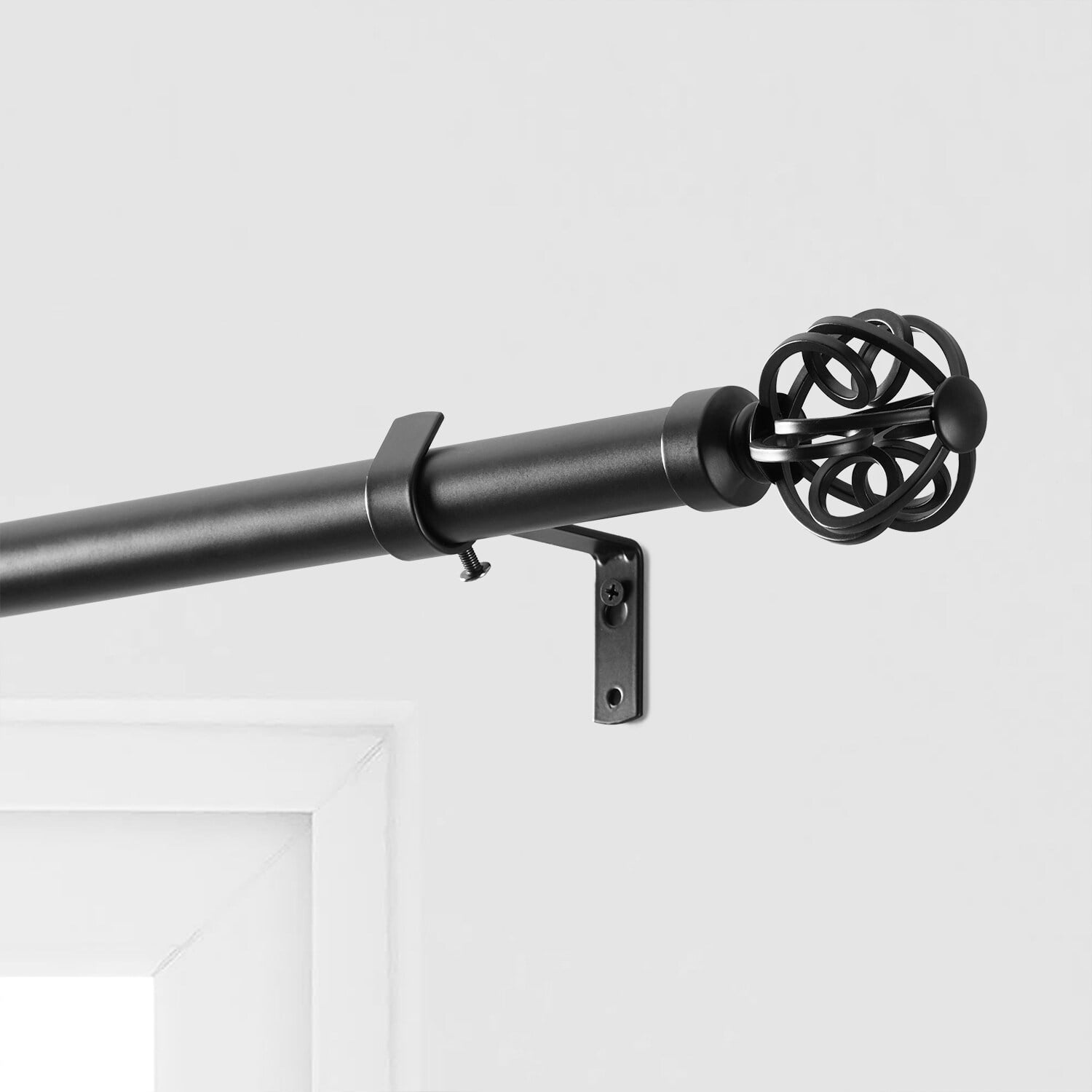 Exclusive Fabrics Modern Orb Extendable Metal Rod Set, 52 - 144 52 ...