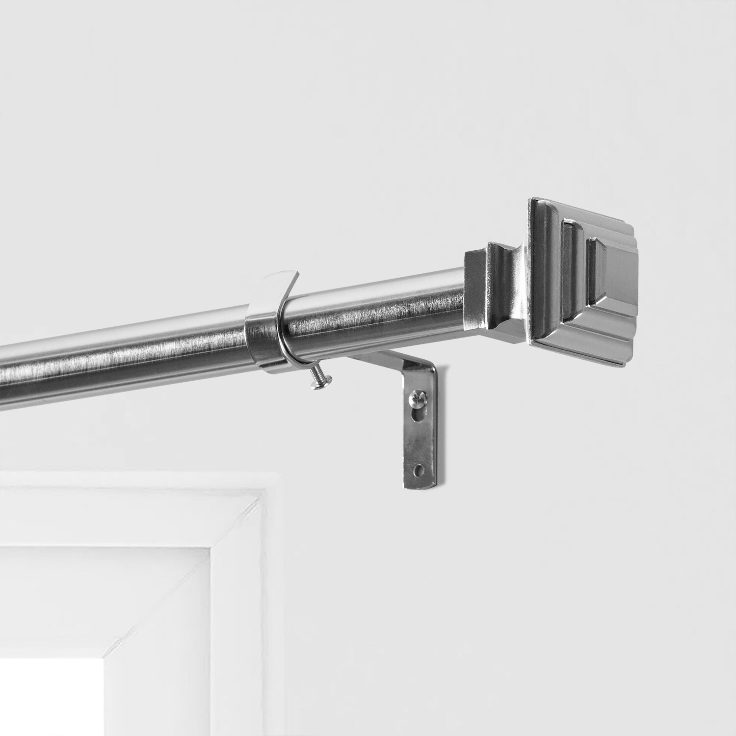 Exclusive Fabrics Modern Square Extendable Metal Rod Set, 52 - 144 52 ...