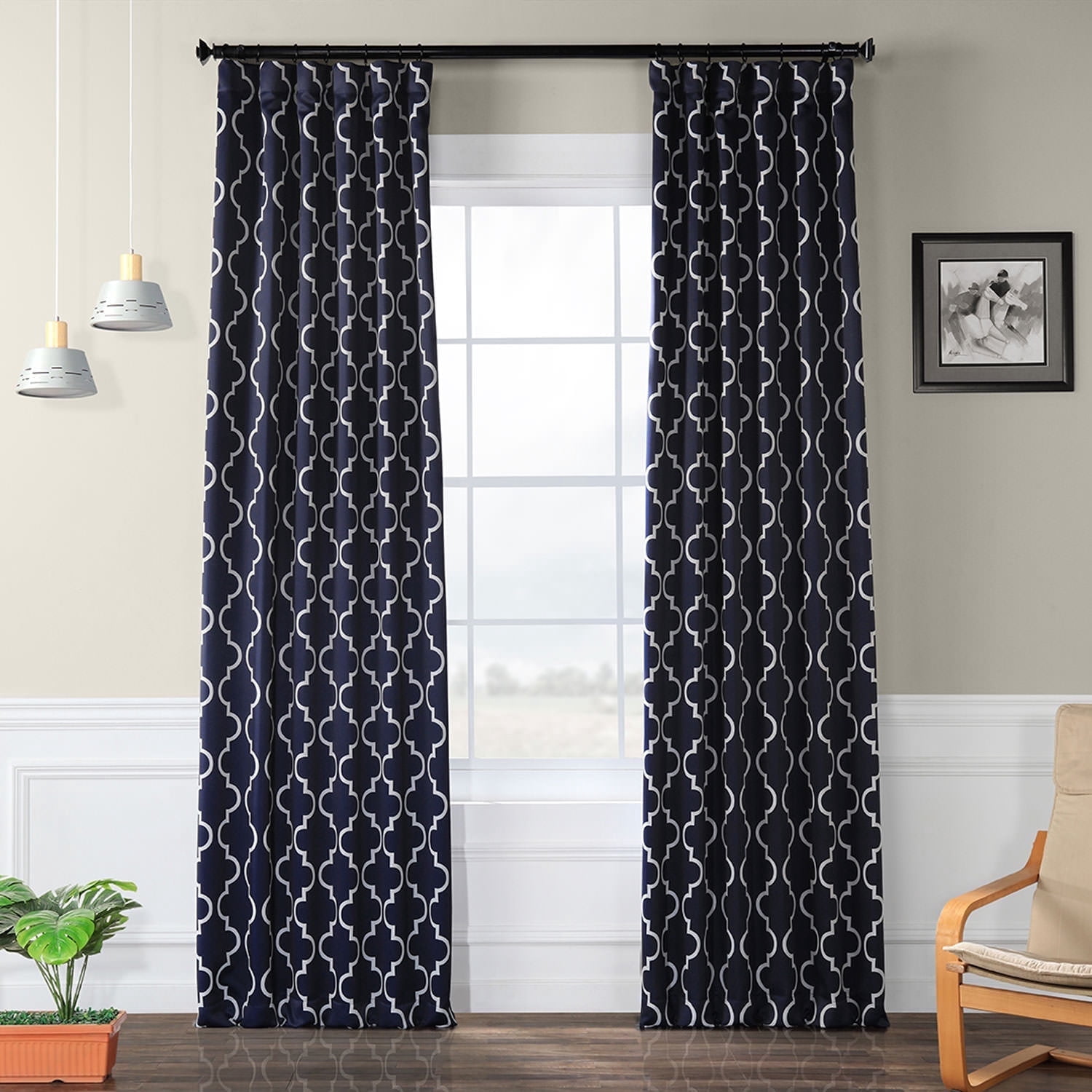 Half Price Drapes Seville Printed Room Darkening Curtains For Bedroom ...