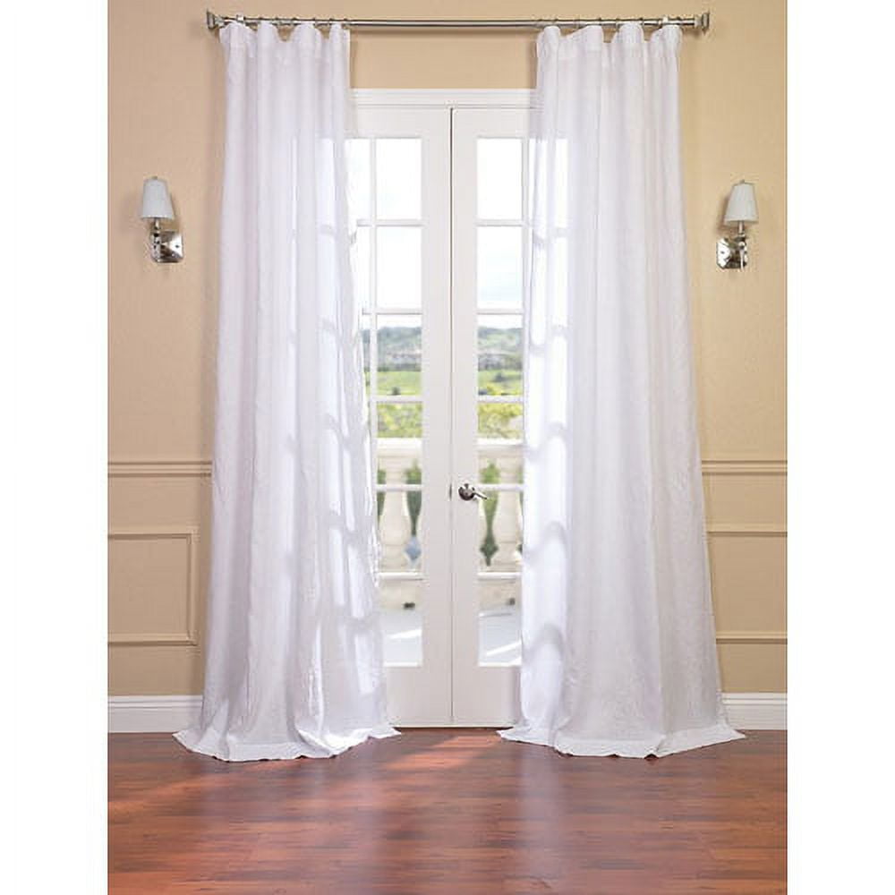Exclusive Fabrics Signature French Linen Sheer Curtain (1 Panel) 50 x ...