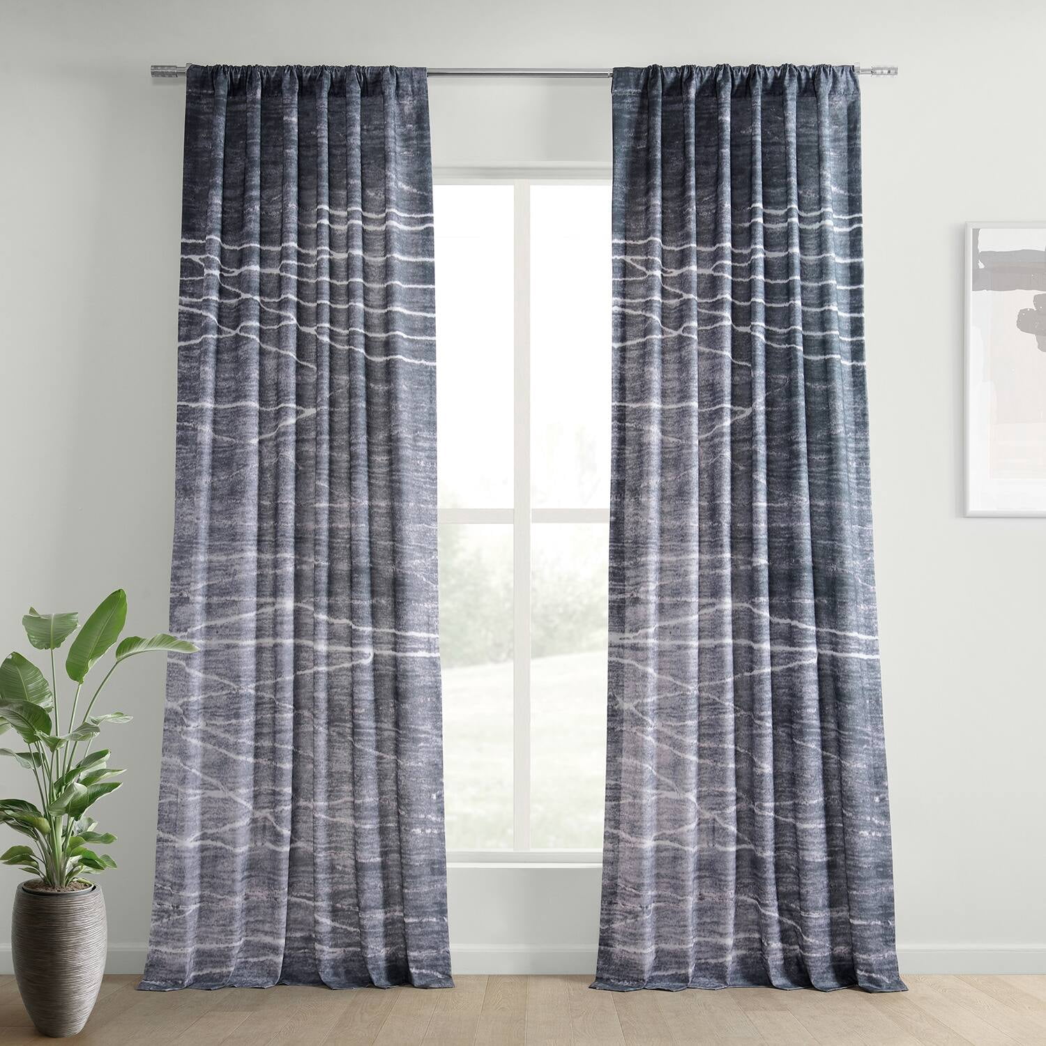 Exclusive Fabrics Textured Cotton Printed Curtains for Bedroom and ...