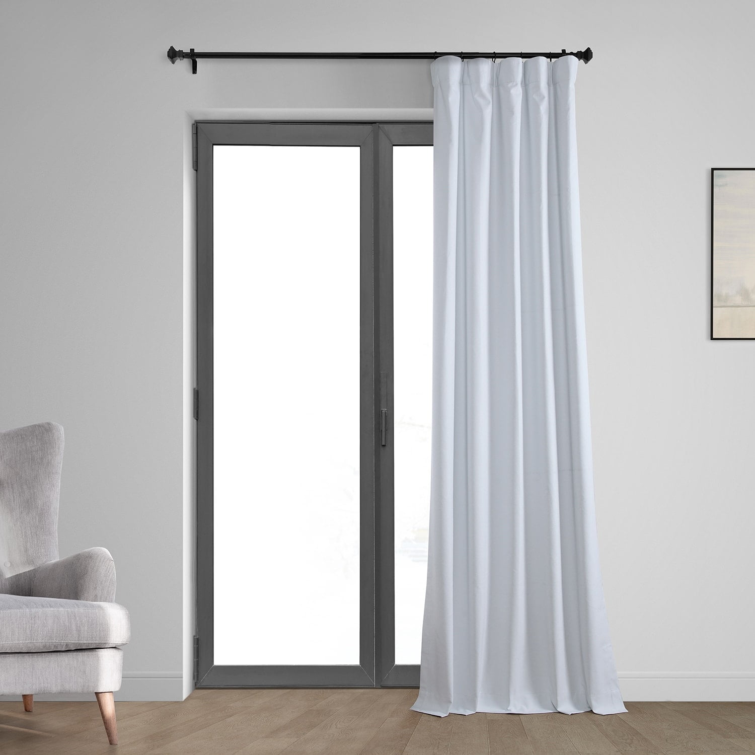 Exclusive Fabrics Vintage Thermal Cross Linen Weave Blackout Curtains ...