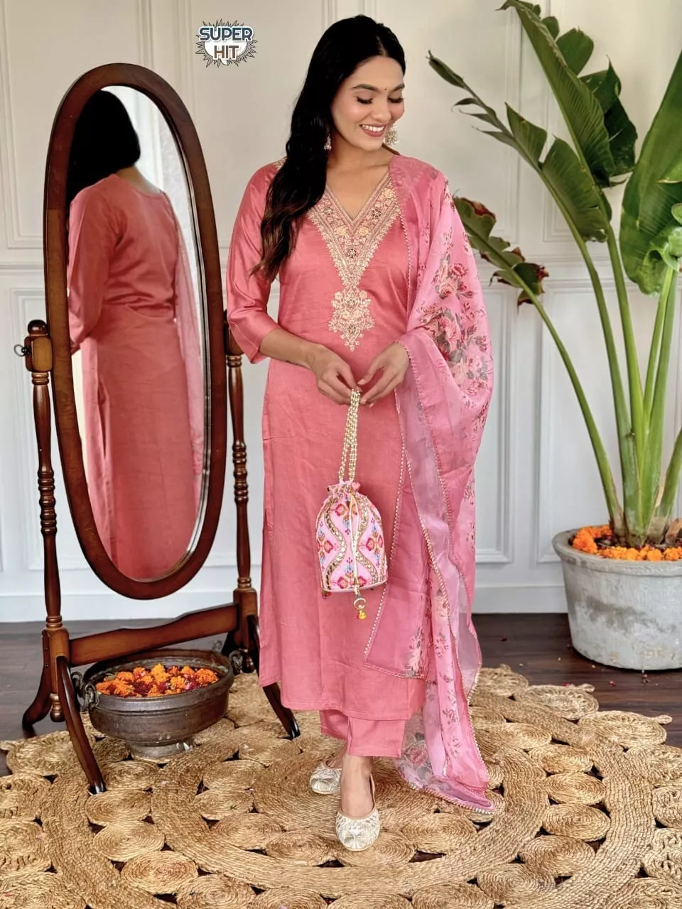 Exclusive Fully Stitched Kurti Set - Heavy Embroidery, Zari Work & Lace ...