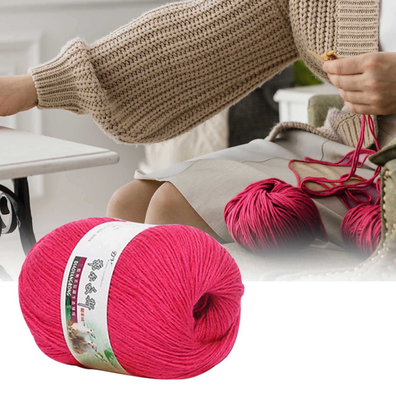 Exclusive, Hand-Woven Medium-Thick Yarn, Fine Quality Yarn for Knitting Scarves, Crocheting, and ...