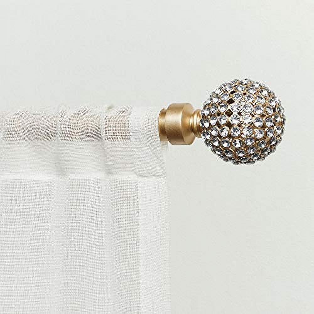 Exclusive Home Anastasia 1" Curtain Rod and Finial Set, Gold ...