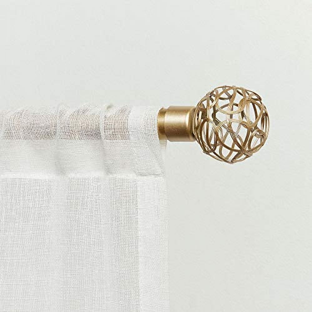 Exclusive Home Catherine 1" Curtain Rod and Finial Set, Gold ...