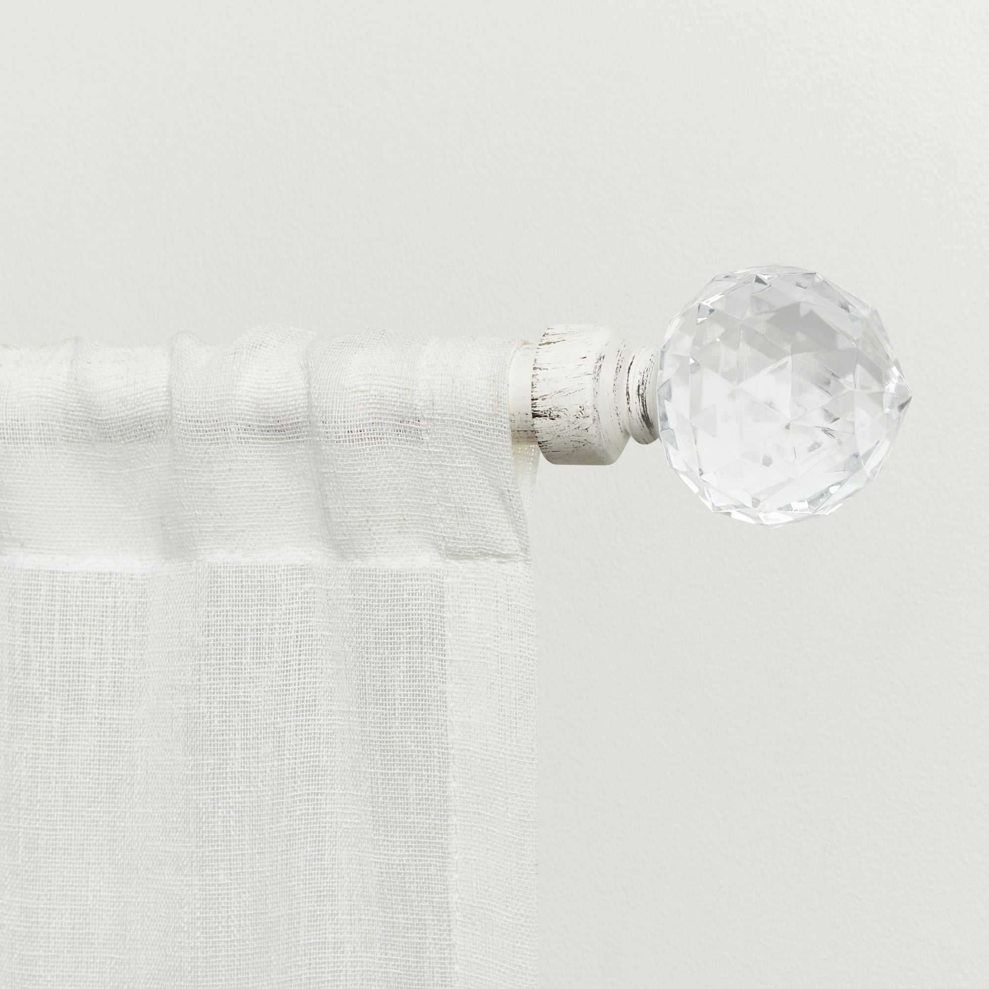 Home Crystal Ball Curtain Rod - Adjustable 66-120 - Walmart.com