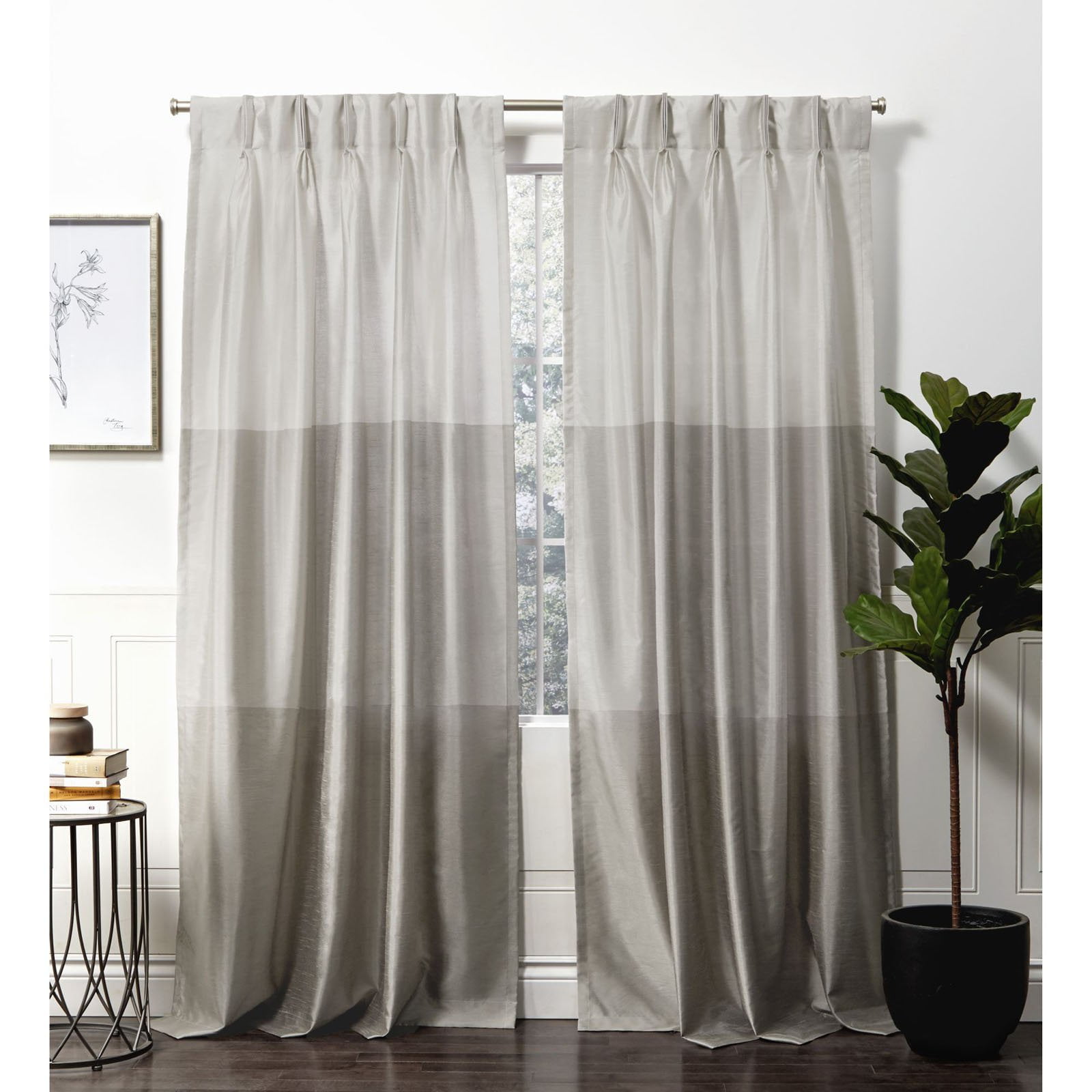 Exclusive Home Curtains Chateau Light Filtering Pinch Pleat Curtain ...