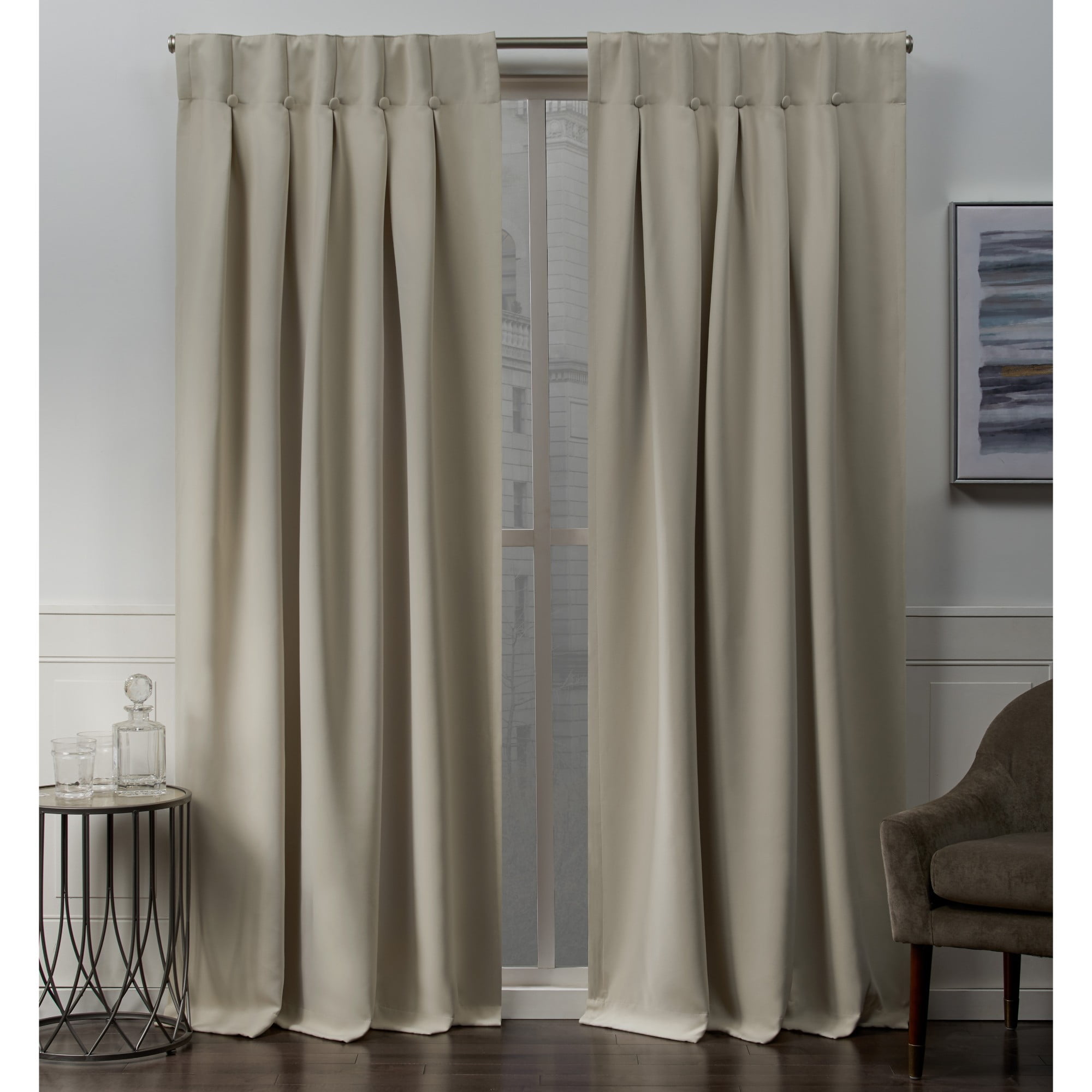 Exclusive Home Curtains Sateen Twill Woven Room Darkening Blackout ...