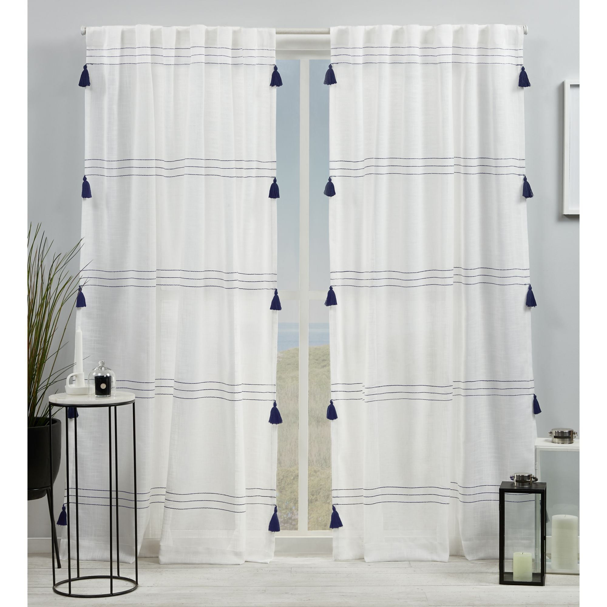 Exclusive Home Demi Light Filtering Hidden Tab Top Curtain Panel Pair ...