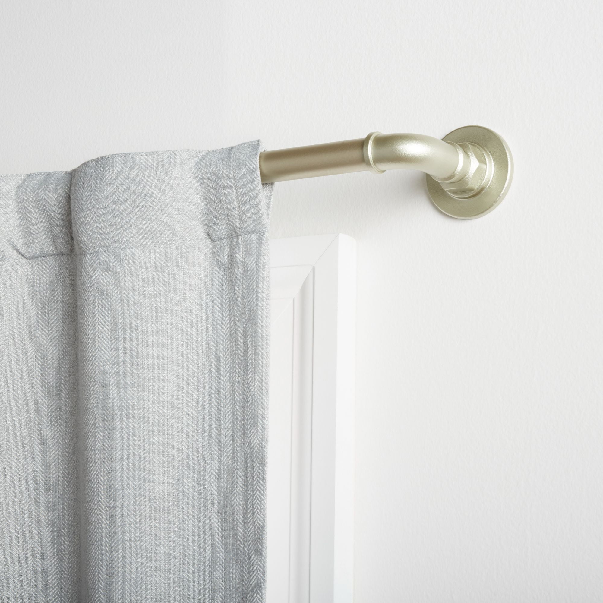Exclusive Home Hyde Wrap Around Curtain Rod, Matte Silver, Adjustable ...